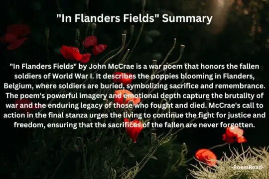 In Flanders Fields by John McCrae: An Analysis - PoemRead