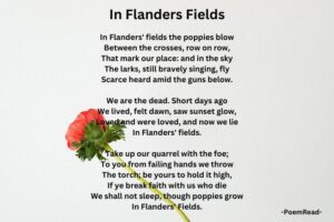 In Flanders Fields by John McCrae: An Analysis - PoemRead