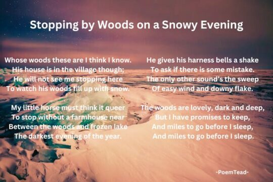 Stopping by Woods on a Snowy Evening: An Analysis - PoemRead