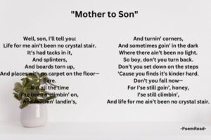 “Mother to Son” by Langston Hughes: An Analysis - PoemRead